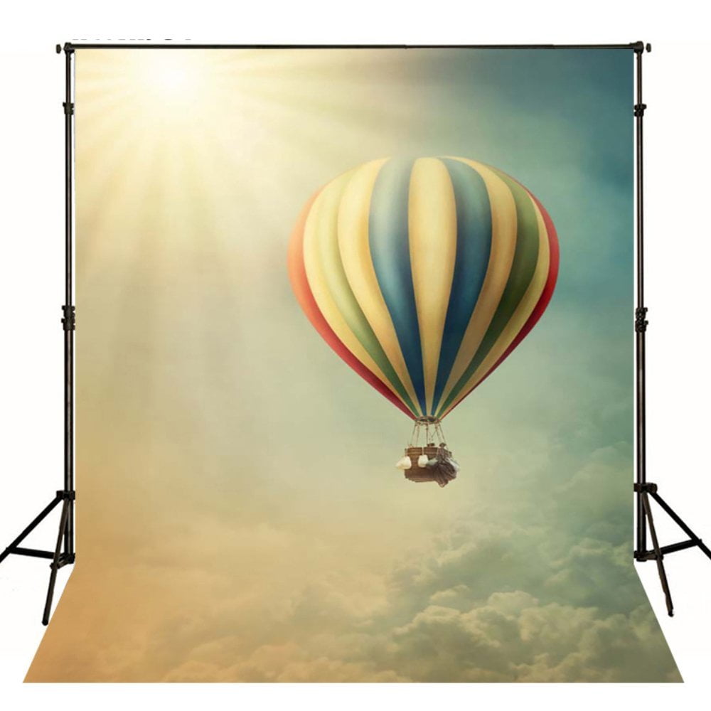 HelloDecor 5x7ft Hot Air Balloon Backdrop Photography Props Kids Photo ...