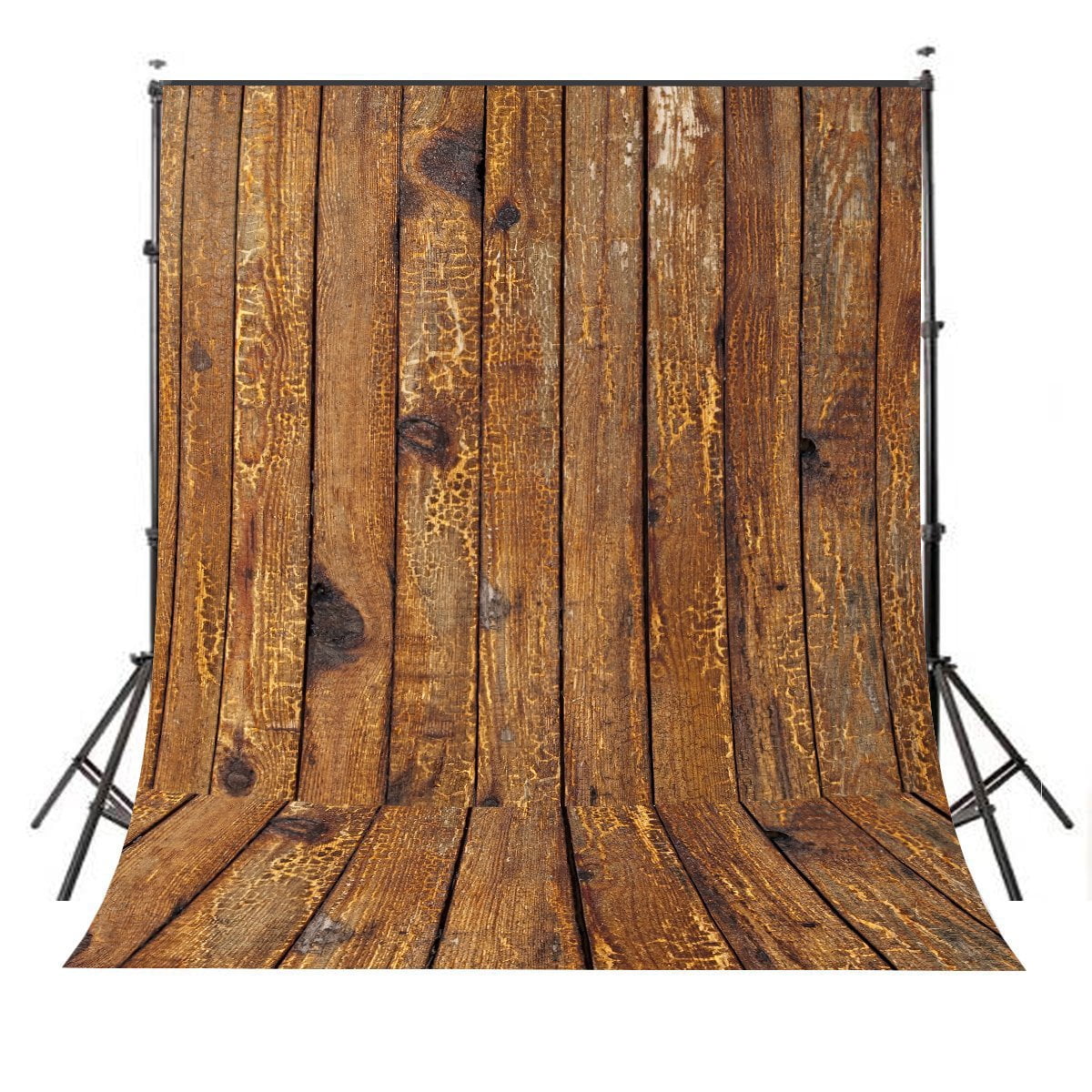 HelloDecor 5x7ft Leopard Wooden Wall Background Stripe Wood Floor ...