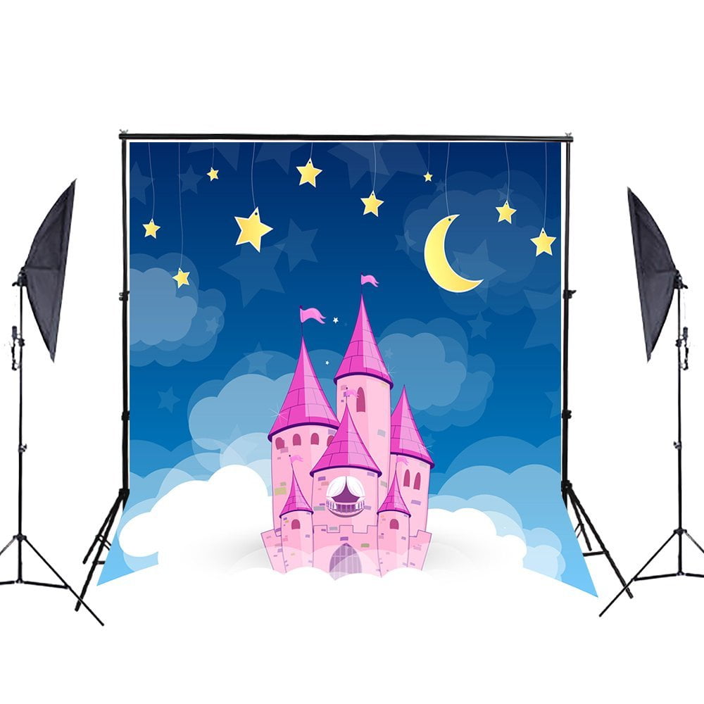 HelloDecor 5x7ft Newborn Photography Backdrops Cartoon White Clouds ...
