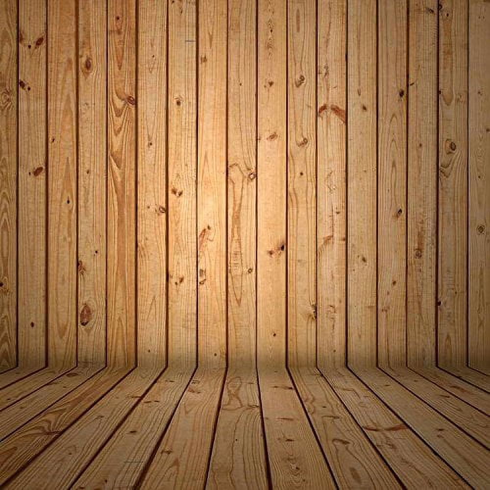 HelloDecor 5x7ft Original Color Wood Floor Wall Photography Studio ...