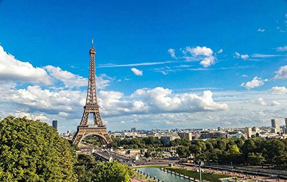 HelloDecor 5x7ft Paris Eiffel Tower Landscape Photography Studio Backdrop Background - Walmart.com