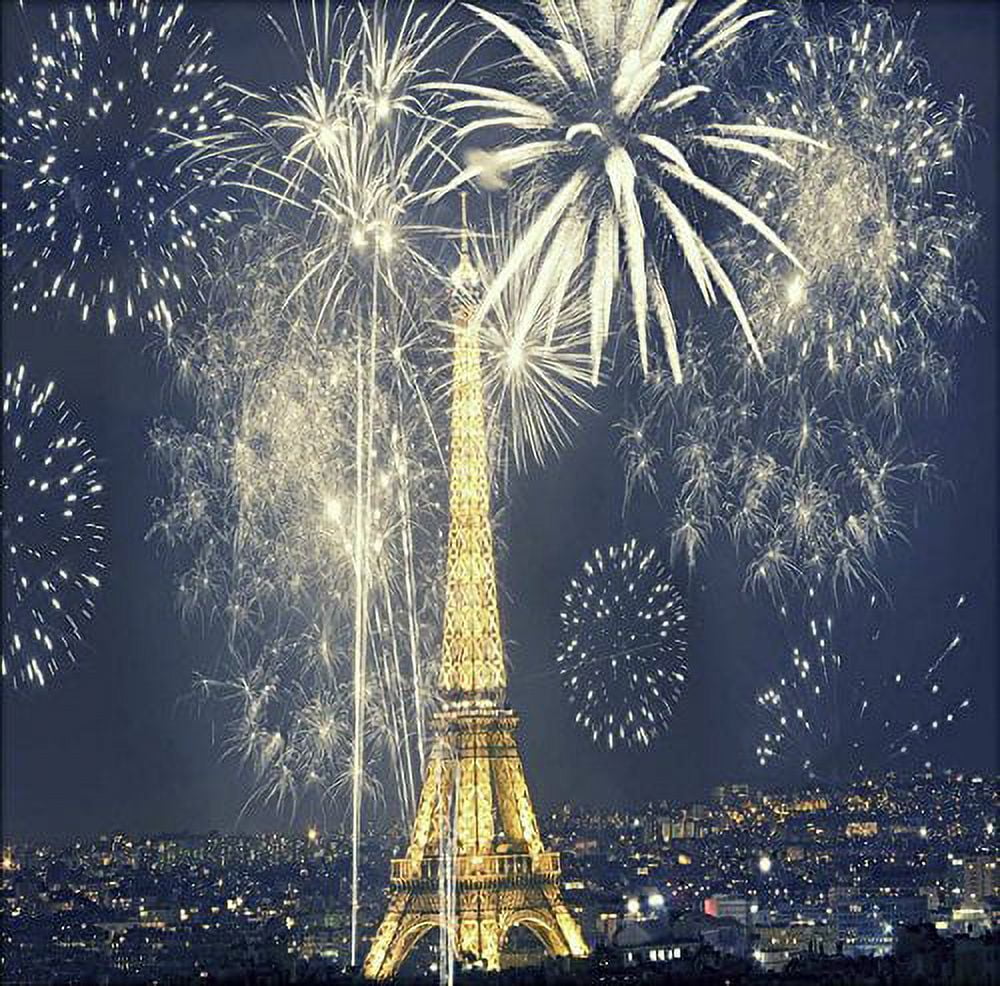 HelloDecor 5x7ft Paris Eiffel Tower Night Fireworks Photography Studio ...