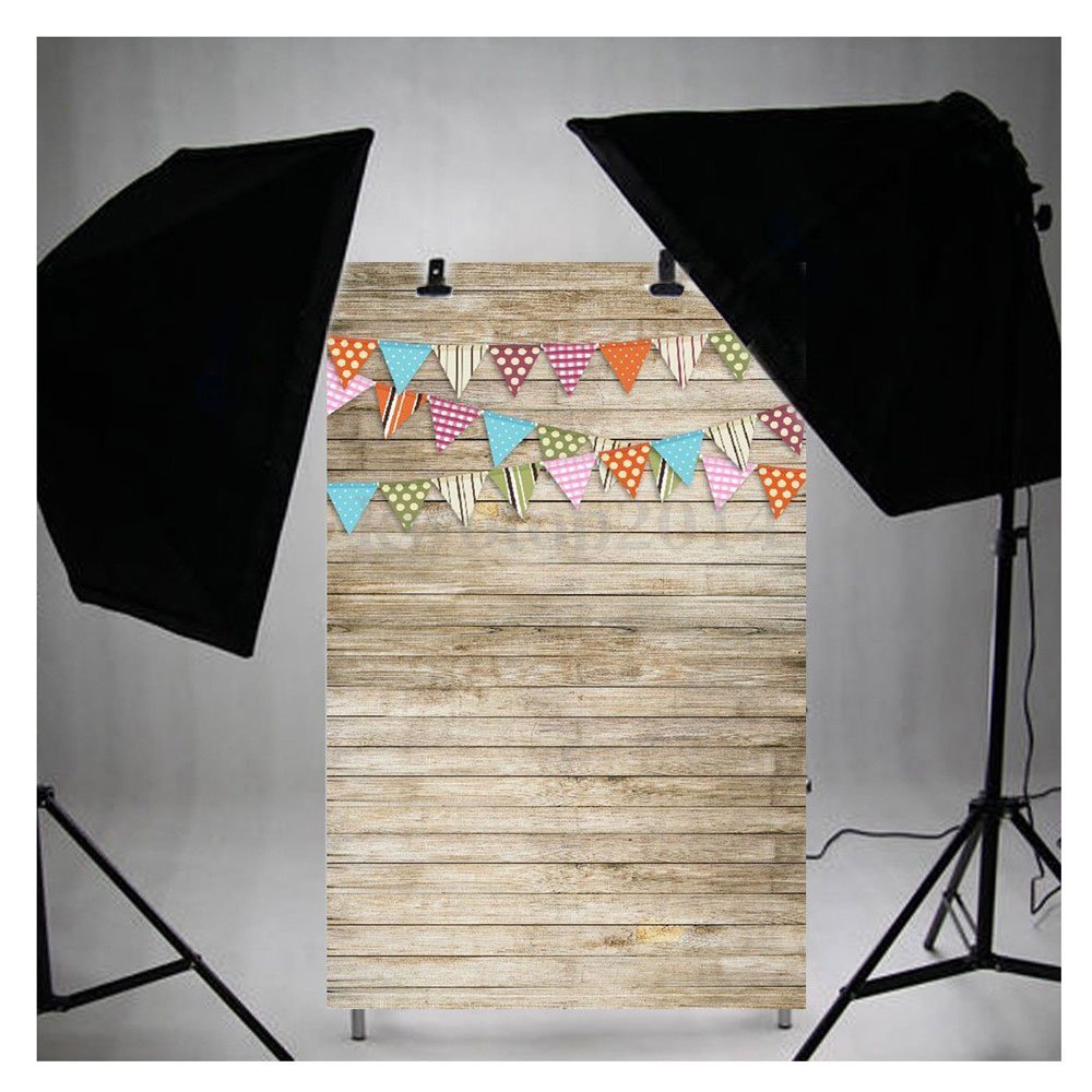 HelloDecor 5x7ft Photo Studio Wooden theme With Wooden Floor ...