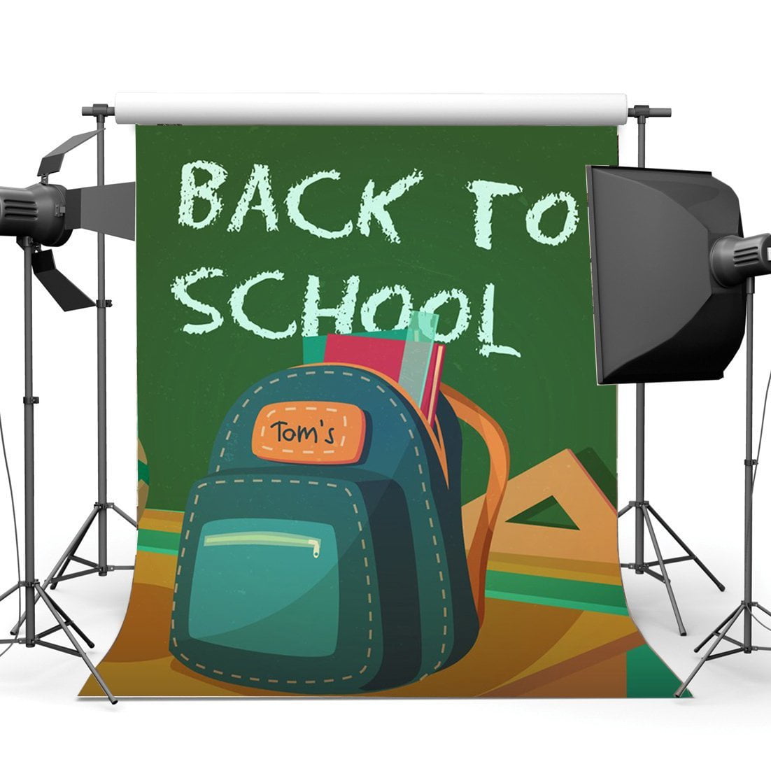 HelloDecor 5x7ft Photography Backdrop Back to School Chalkboard ...