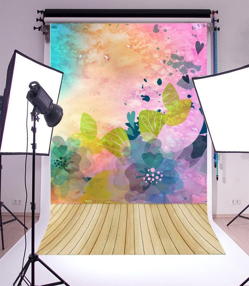 HelloDecor 5x7ft Photography Backdrop Beautiful Wooden Floor Personal ...