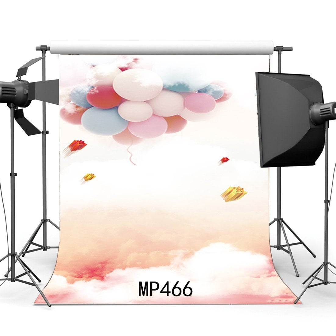 HelloDecor 5x7ft Photography Backdrop Cartoon Hot Air Balloon Gifts ...