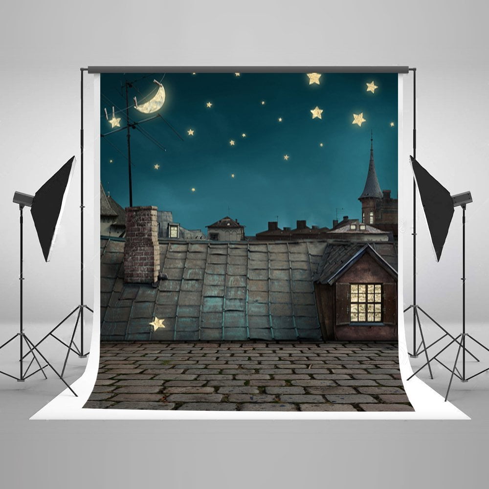 HelloDecor 5x7ft Photography Backdrop Starry Sky Photo Background Night ...