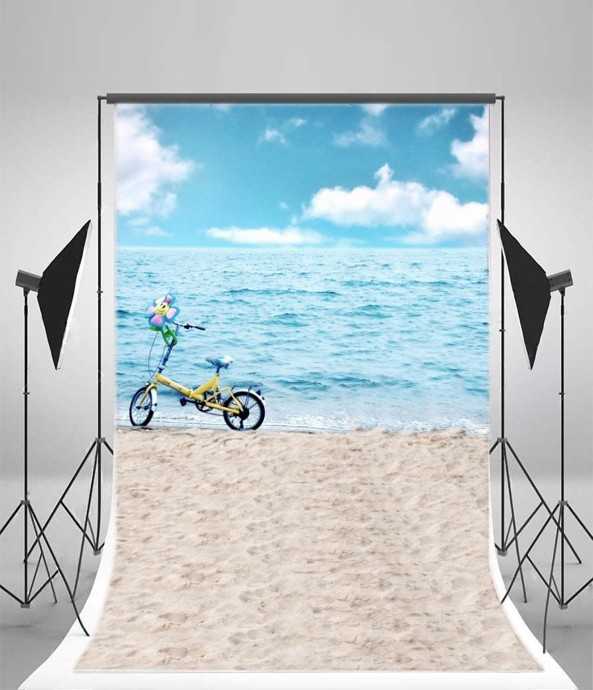 HelloDecor 5x7ft Photography Backdrop Tropical Seaside Sandbeach Child ...