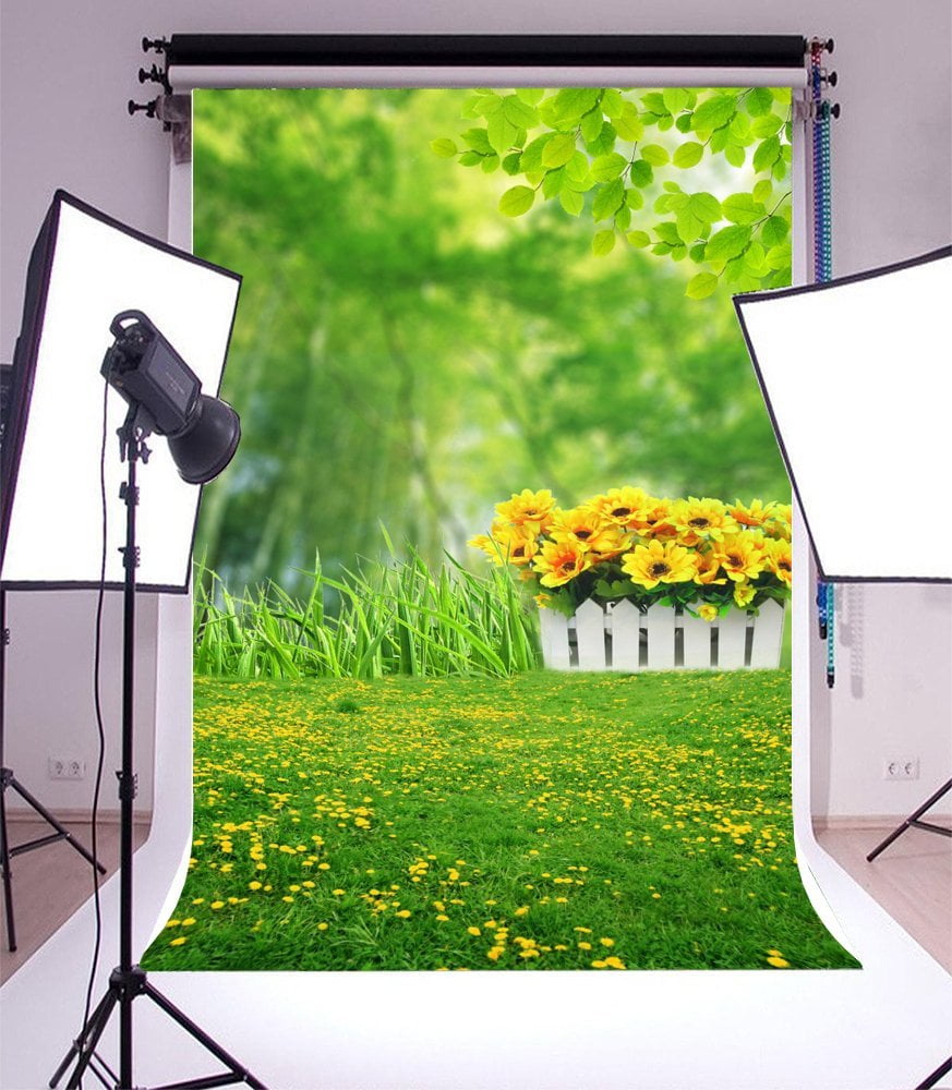 HelloDecor 5x7ft Photography Background Fresh Nature Spring Trees Grass ...
