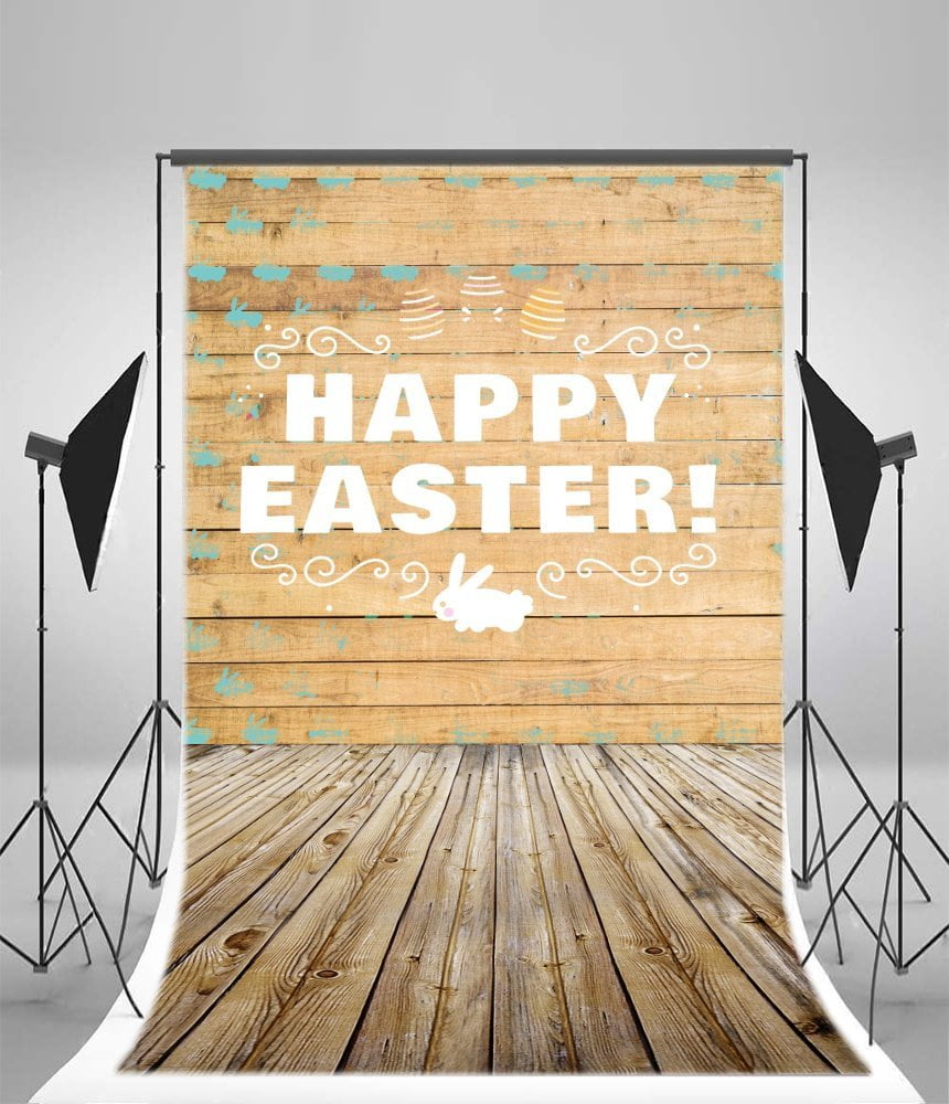 HelloDecor 5x7ft Photography Background Happy Easter Party Cute Rabbit ...