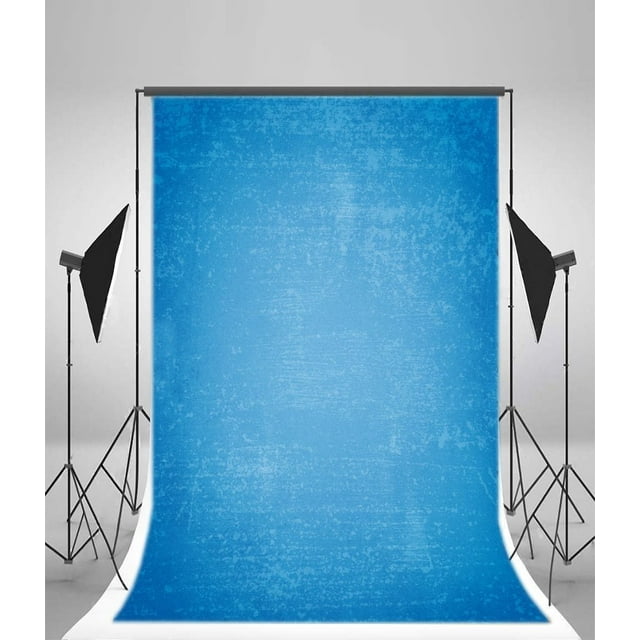 HelloDecor 5x7ft Photography Background Plain Blue Wall Paper Backdrops ...