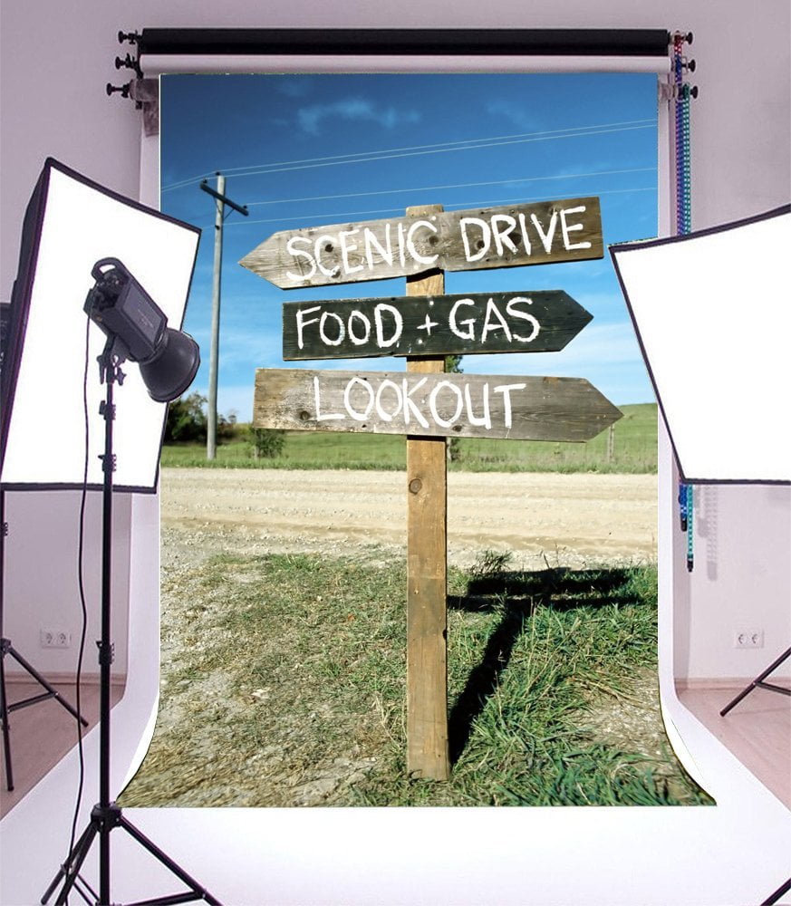 HelloDecor 5x7ft Photography Background Rural Outdoor Scenery Road ...