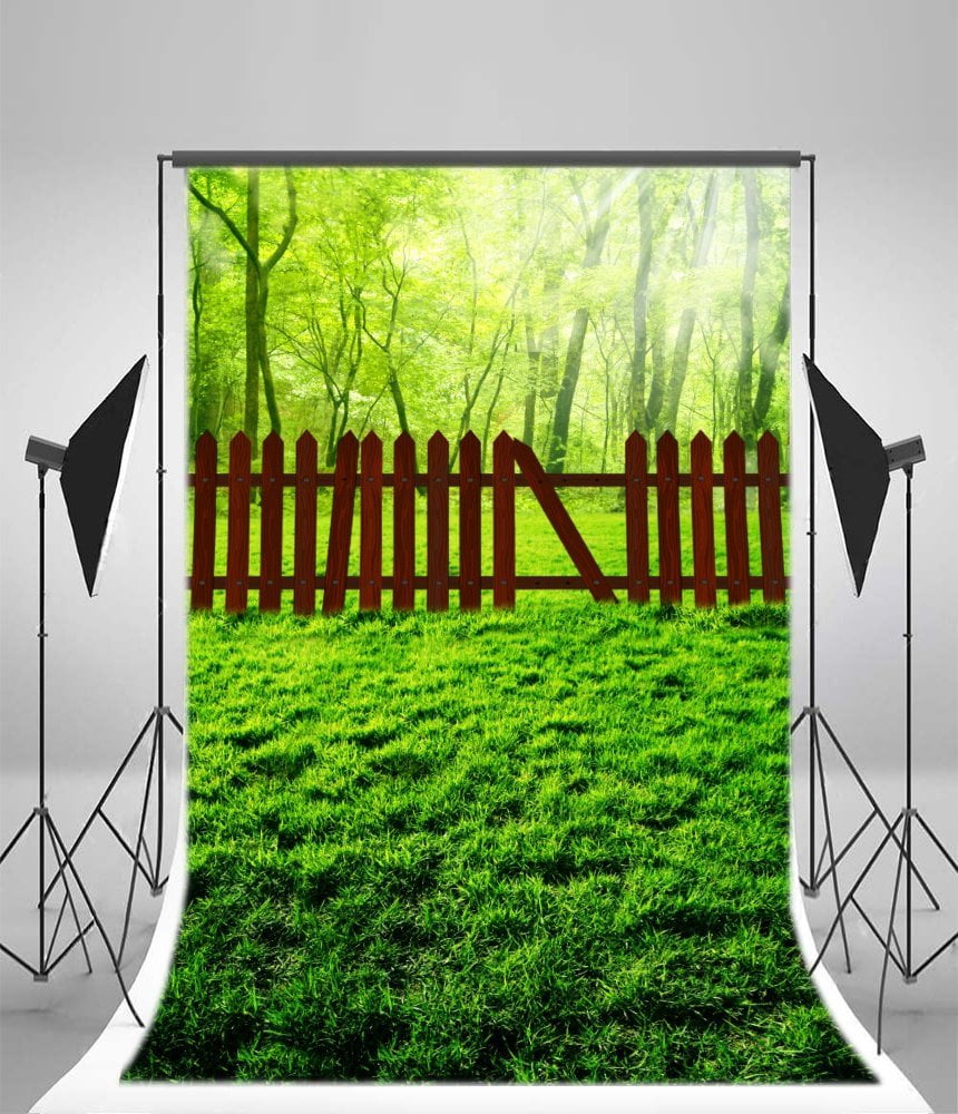 HelloDecor 5x7ft Photography Background Sunshine Green Forests Wood ...