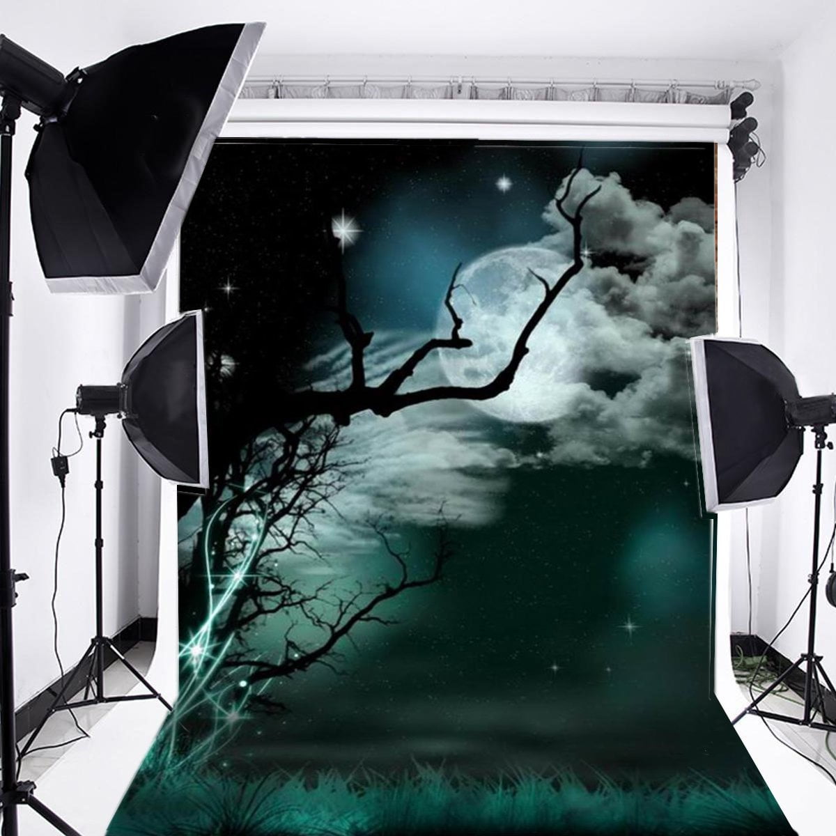 HelloDecor 5x7ft Photography Backgrounds Horrible Night Ghost Tree ...