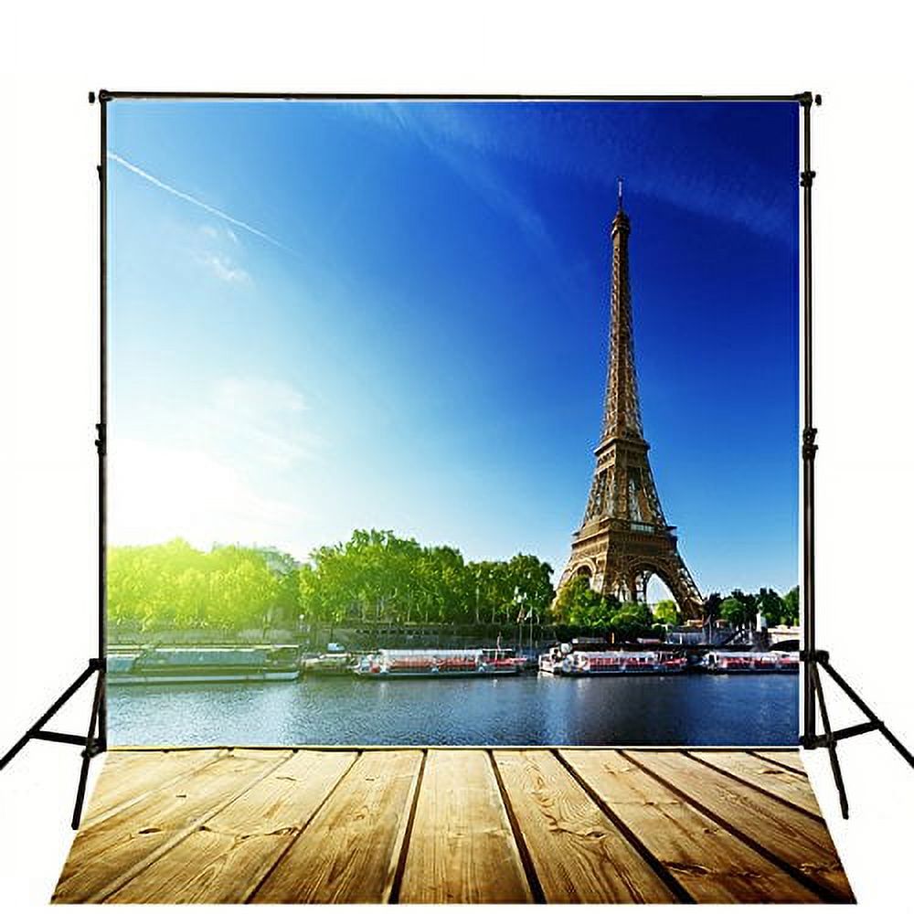 HelloDecor 5x7ft Popular Material Background Backdrops Wood Floor Blue ...