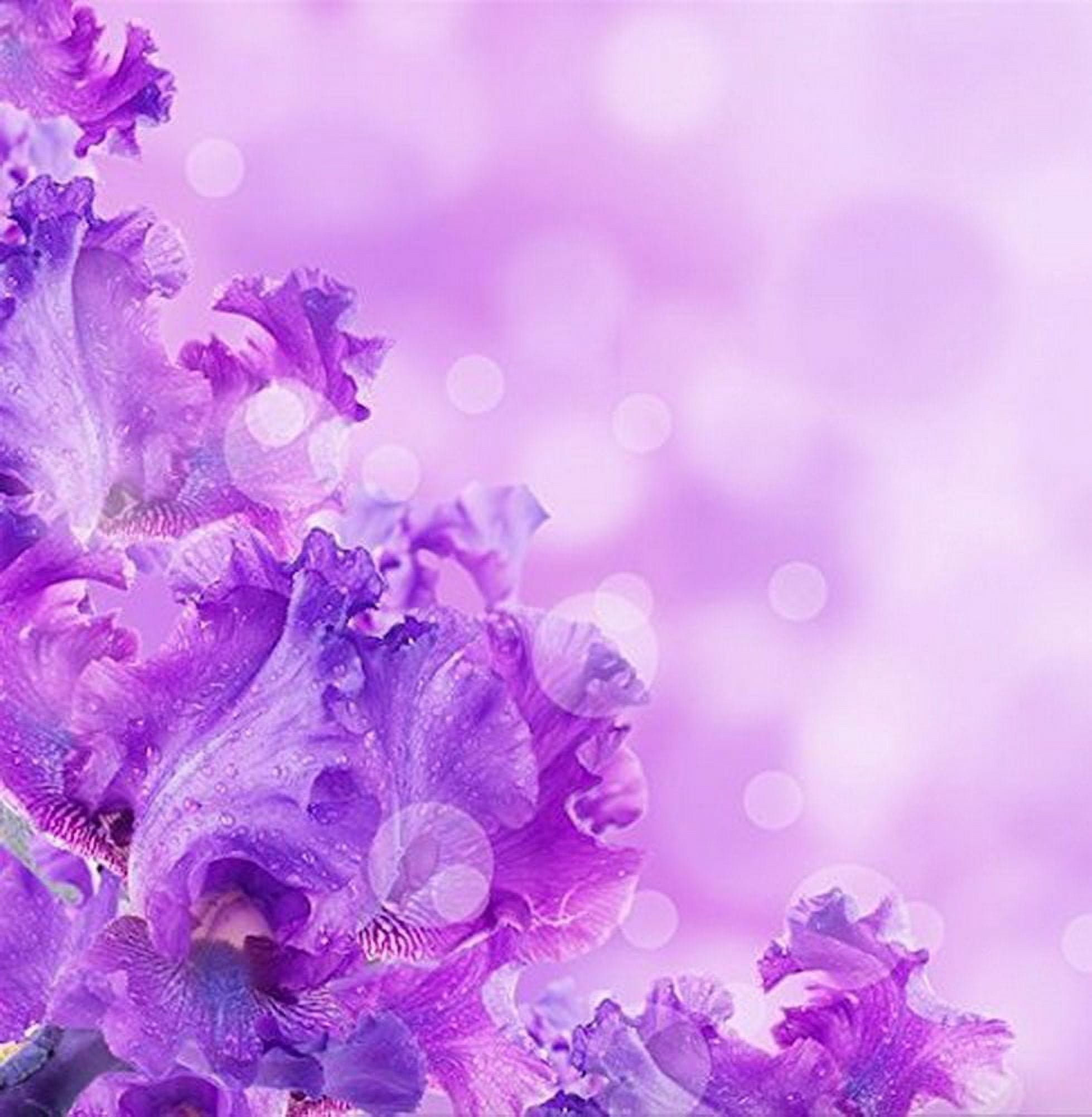 HelloDecor 5x7ft Purple Flowers Party Theme Indoor Photography Backdrop ...