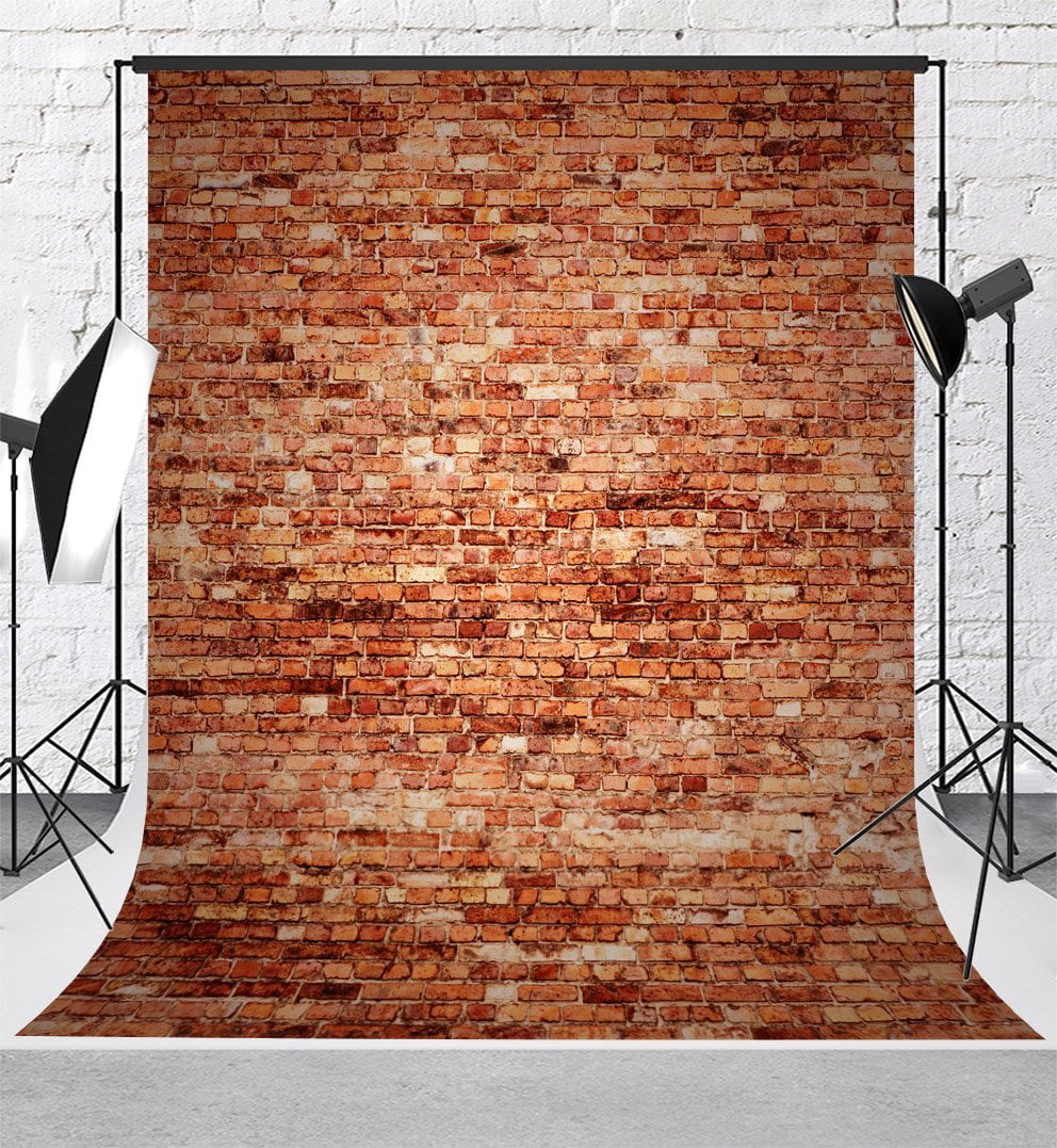 HelloDecor 5x7ft Red Brick Wall Backdrops for Photography Vintage ...