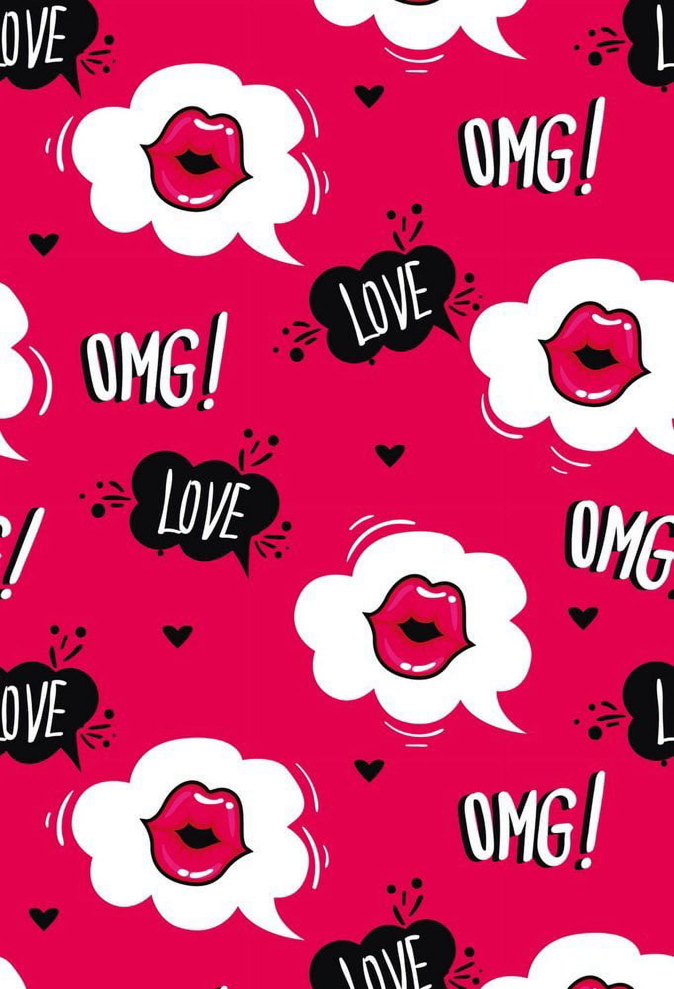 HelloDecor 5x7ft Red Lips Pink Background Valentine's Day Baby Shower ...