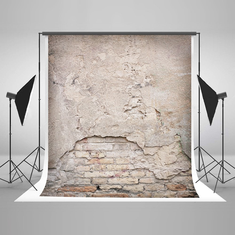 HelloDecor 5x7ft Retro Style Backdrops for Photographers Old Grey Brick ...