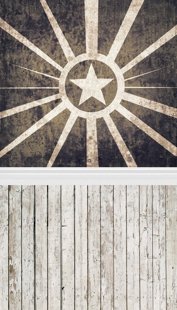 HelloDecor 5x7ft Retro Theme Five-pointed Star Flag Portraits ...