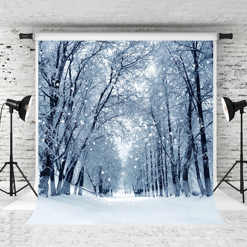 HelloDecor 5x7ft Snow Forest Backdrop Winter Snowscape Photography ...