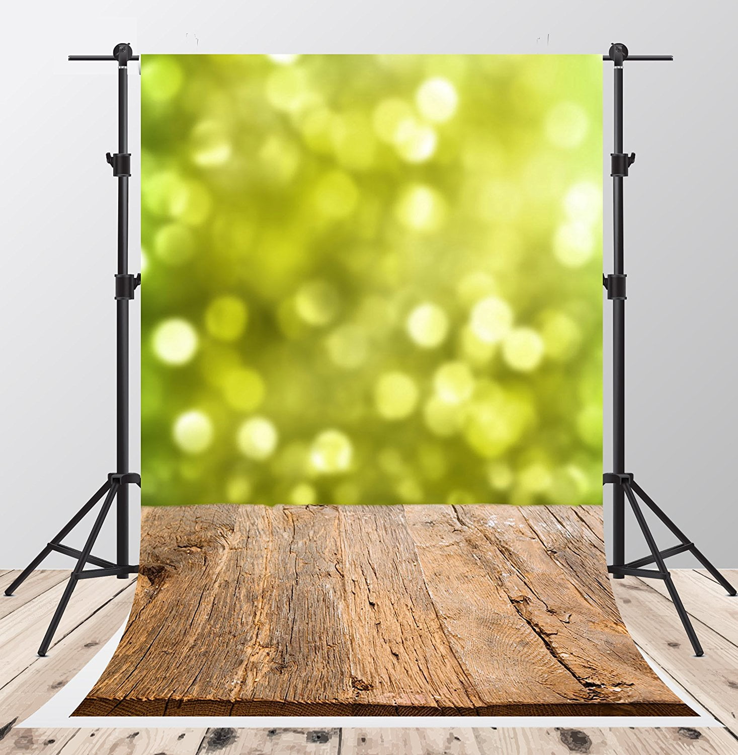 HelloDecor 5x7ft Spring Background for Photography Green Spots Bokeh Backdrops for Photo Booth ...