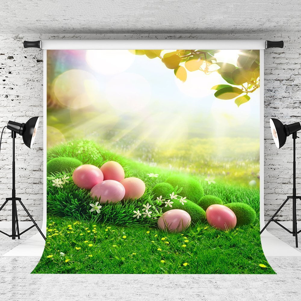 HelloDecor 5x7ft Spring Easter Backdrop Green Grass Photography ...
