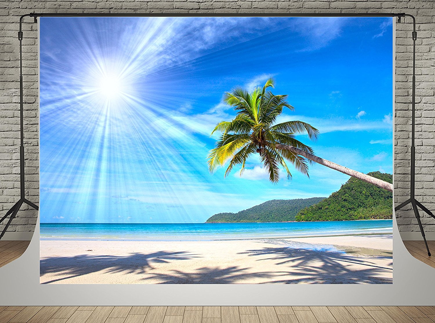 HelloDecor 5x7ft Summer Sea Photography Backdrops Sandbeach Photo ...