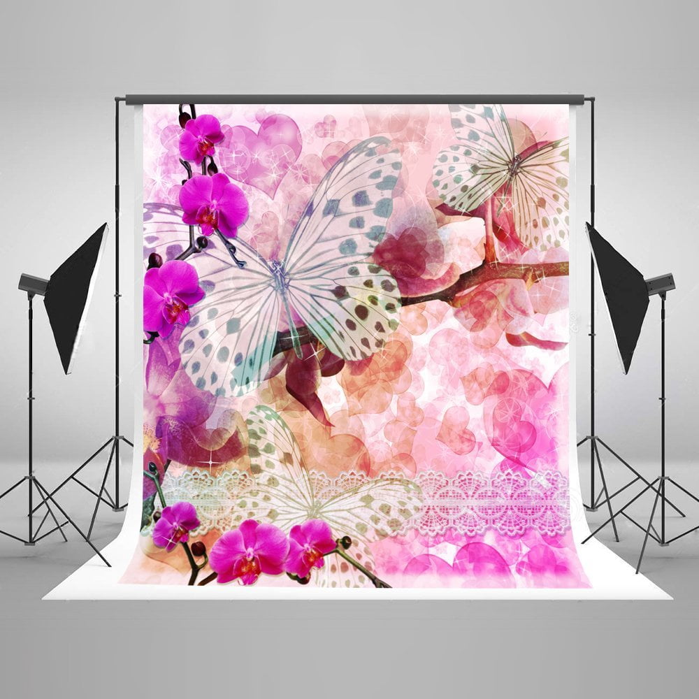 HelloDecor 5x7ft Texture Photography Backdrop Flowers Photo Background ...