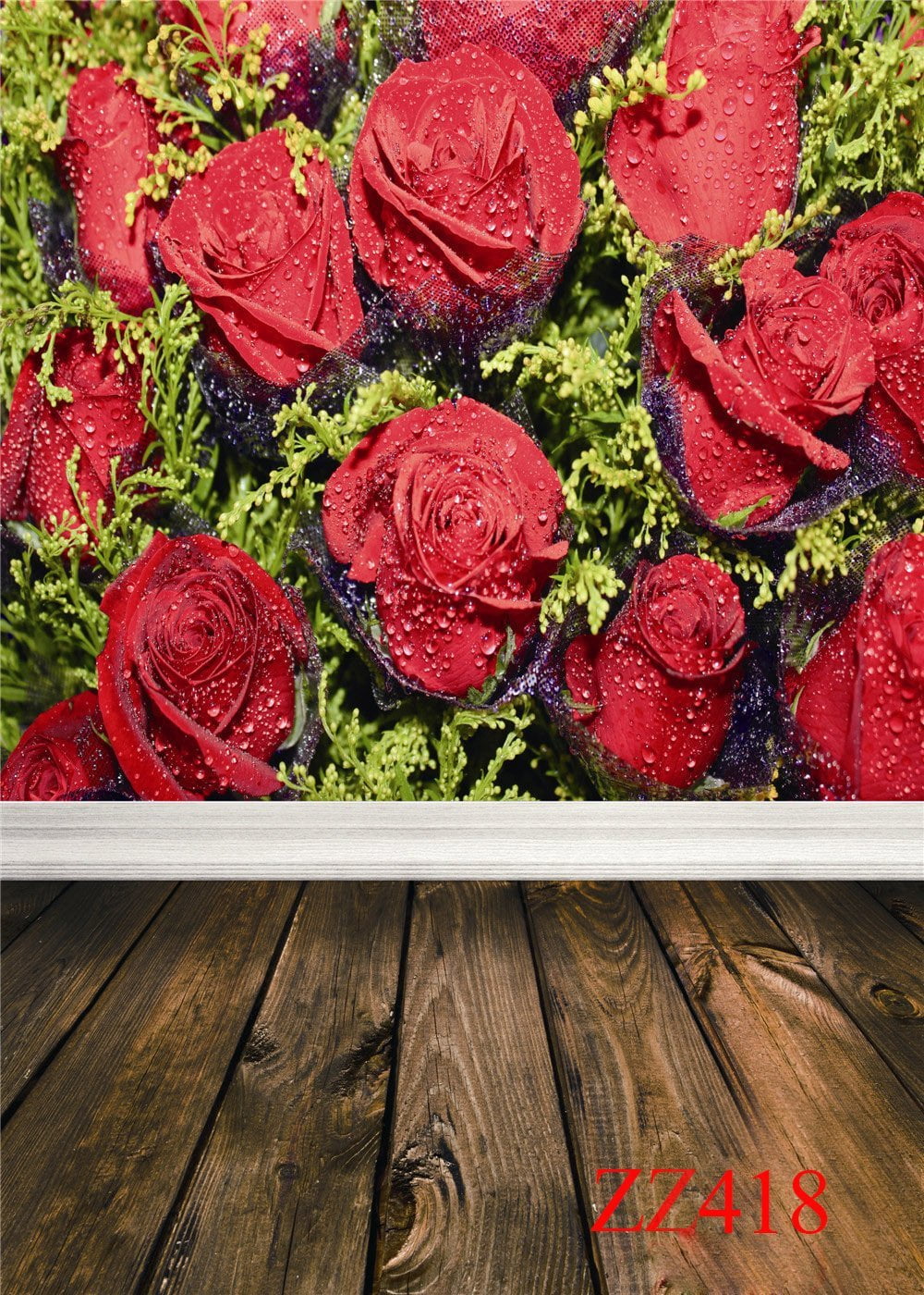 HelloDecor 5x7ft Valentine's Day Photo Backdrops Studio Red Roses ...