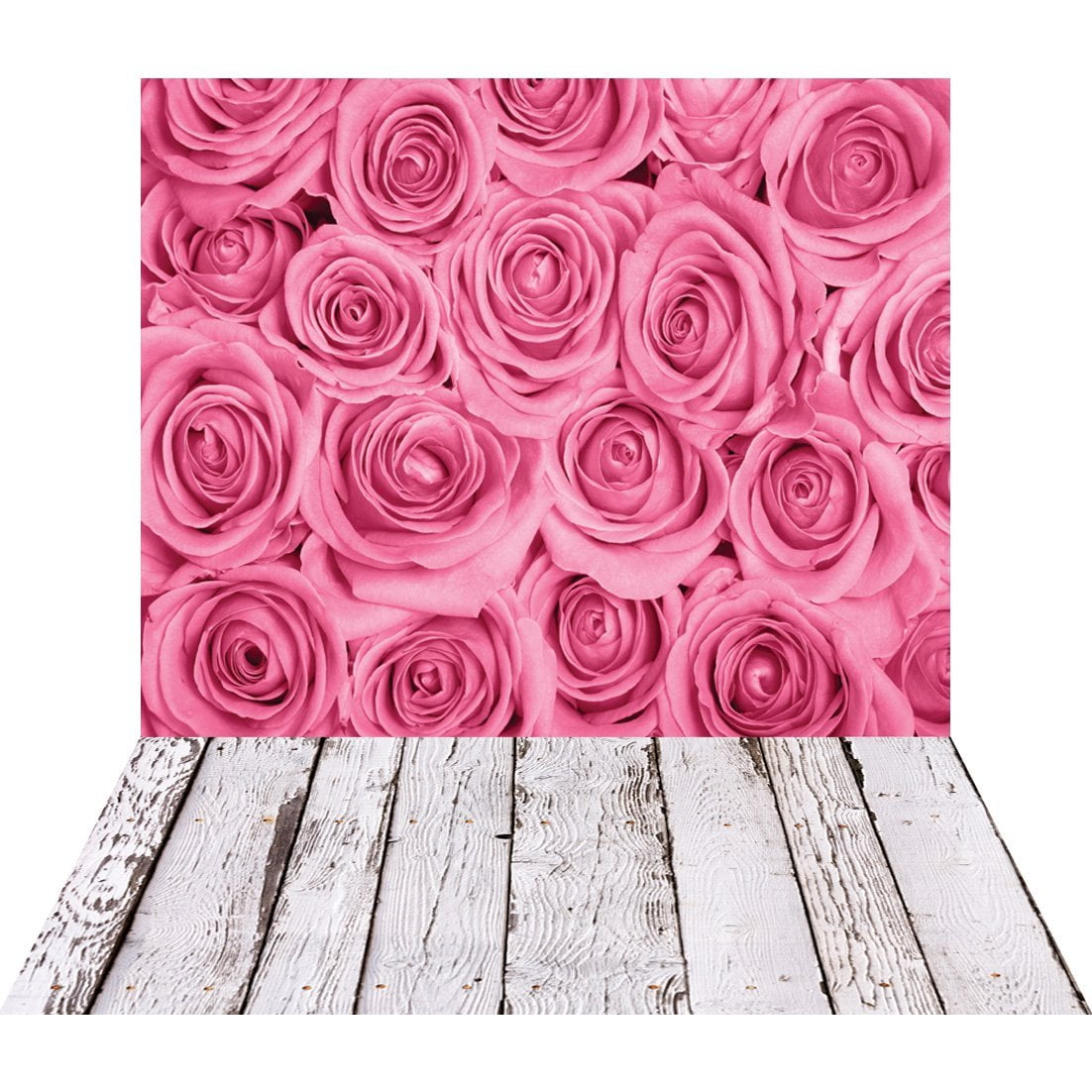 HelloDecor 5x7ft Valentine's Day Photography Backdrops Pink Rose Wood ...