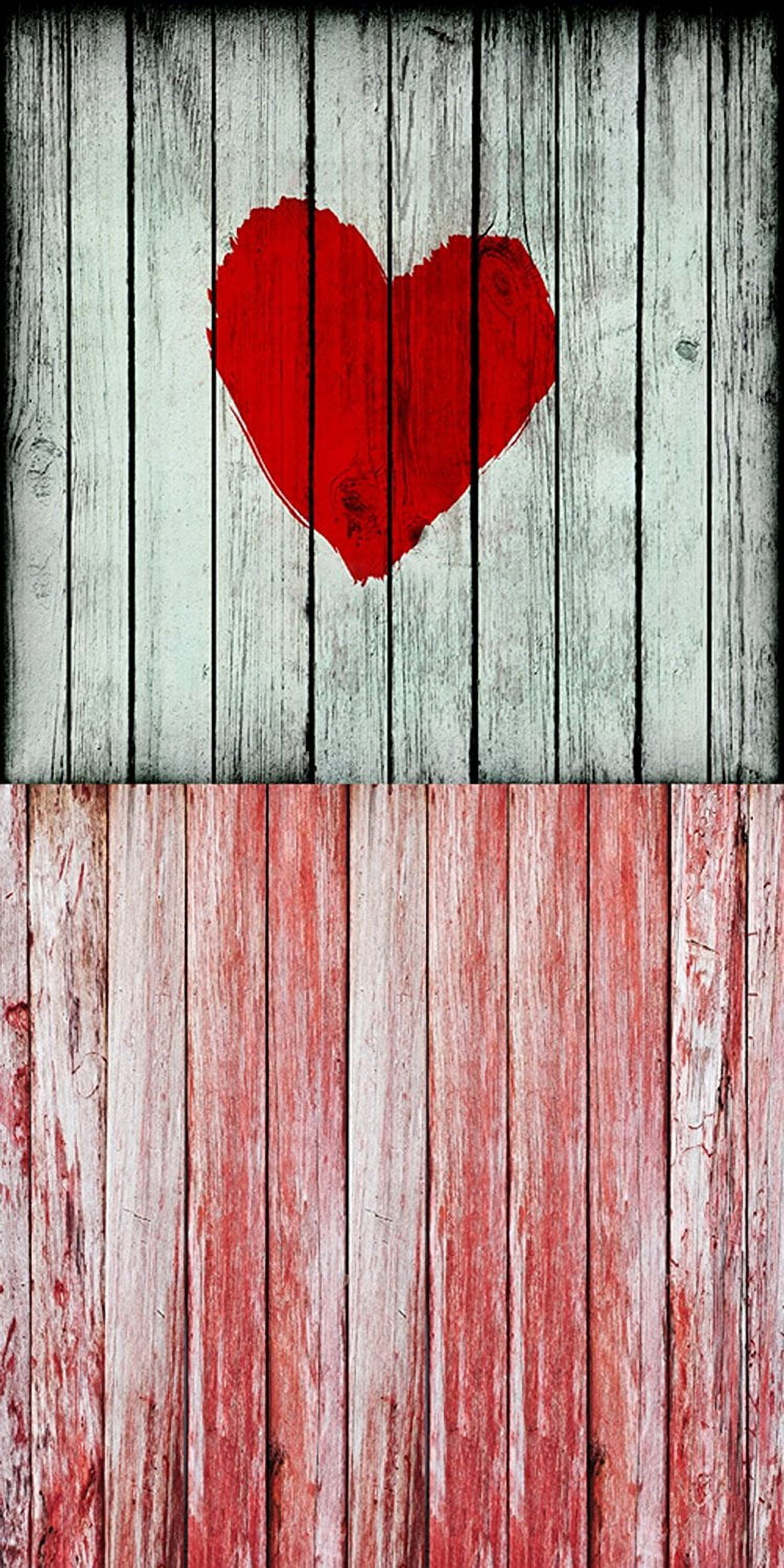 HelloDecor 5x7ft Valentine's Day Wood Floor Photography Indoor Backdrop ...