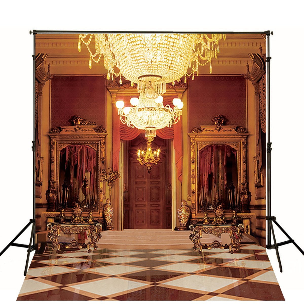 HelloDecor 5x7ft Wedding Studio Props Background Luxury Crystal ...