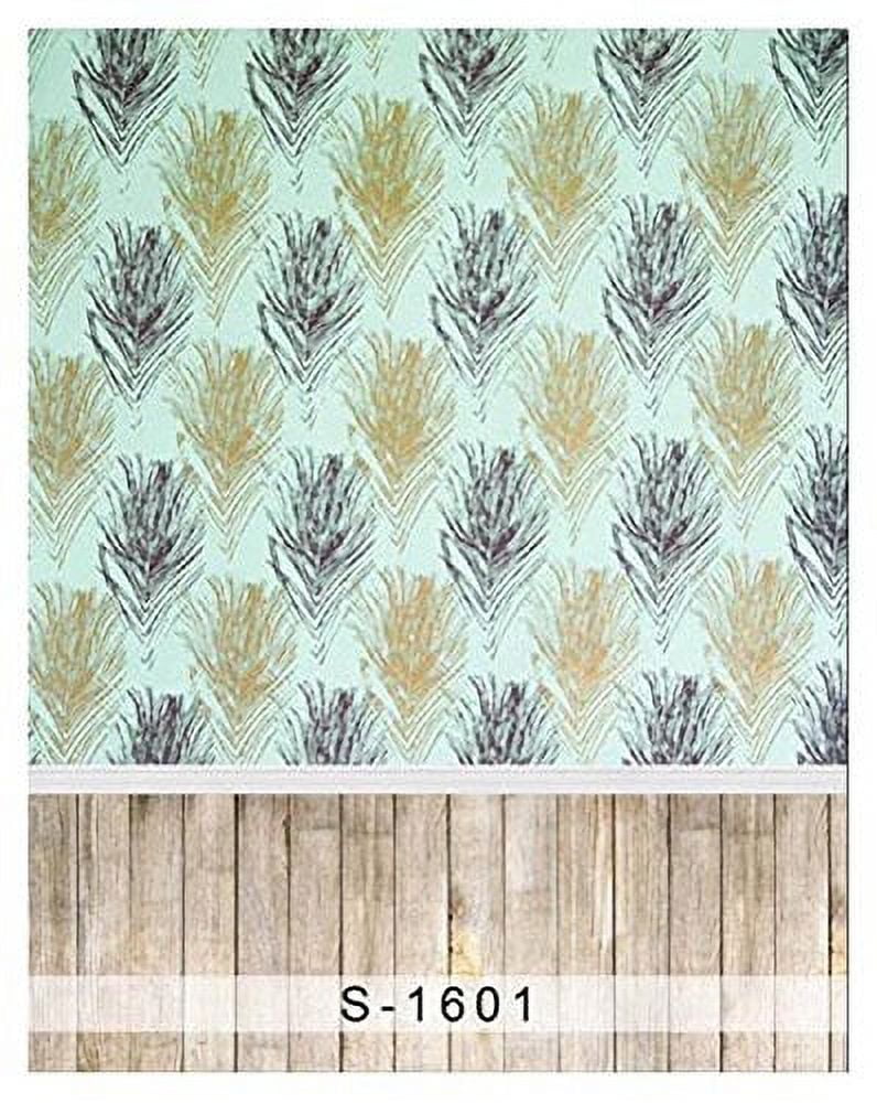 HelloDecor Polyester Fabric 5x7ft Wheat Ear Wood Floor Photography ...