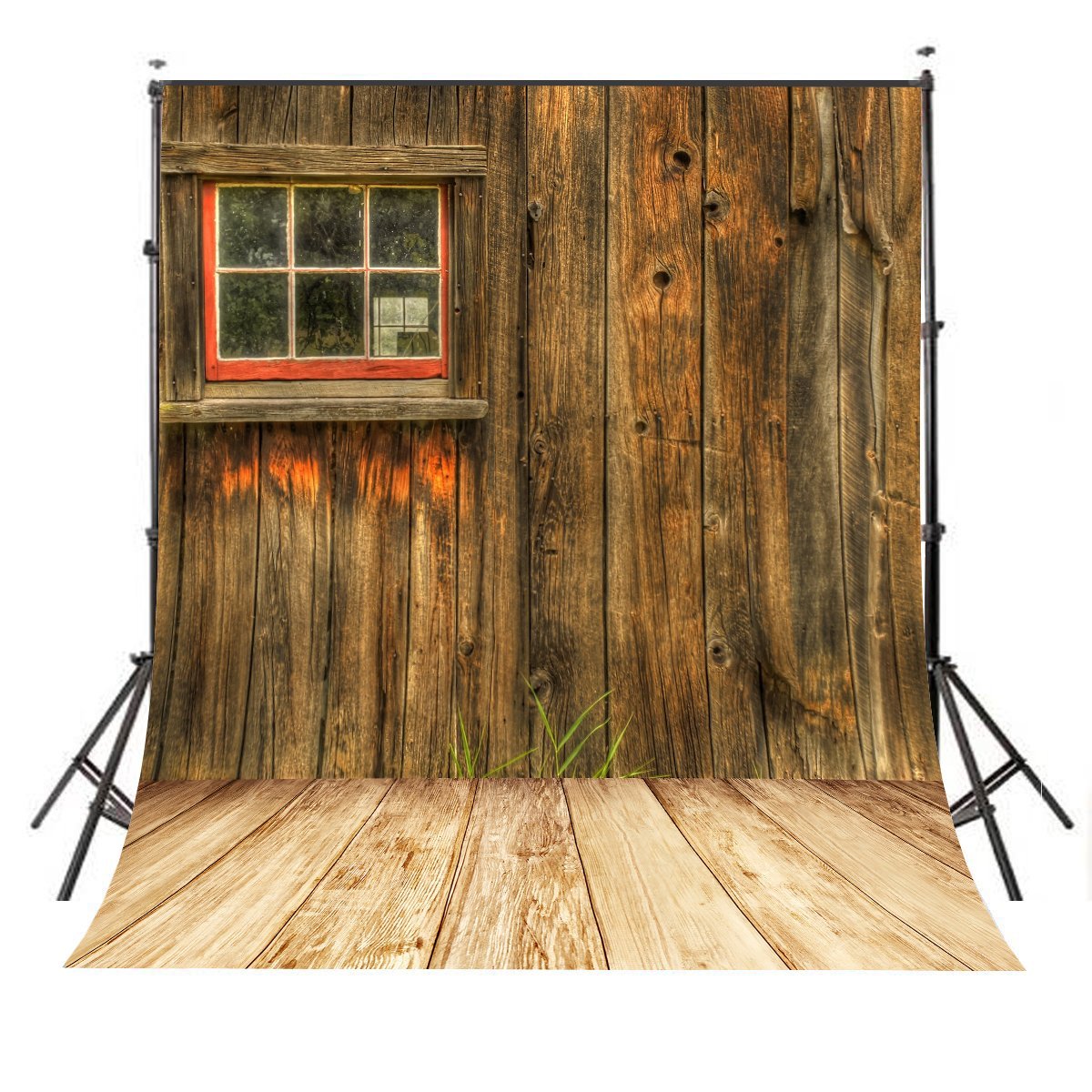 HelloDecor 5x7ft Wood Floor Photography Backdrop Rustic Barn Wooden ...