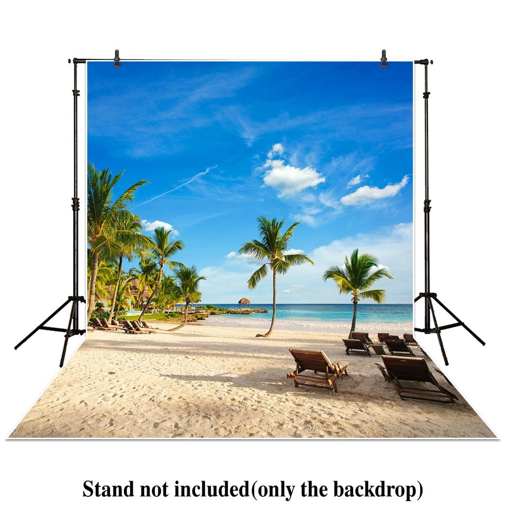 HelloDecor 5x7ft photography backdrops Tropical Rainforest beach sand ...