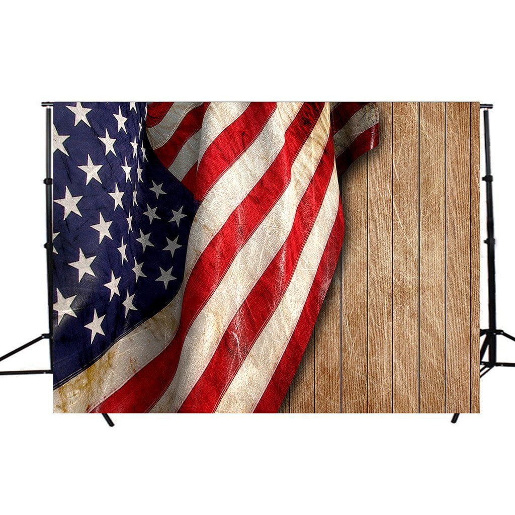 HelloDecor 7ftx5ft American Flag Photography Backdrop for independence ...