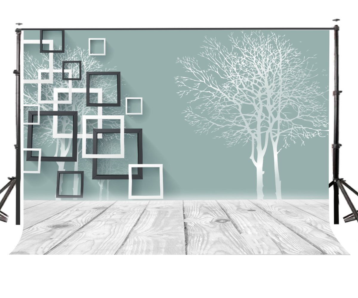 HelloDecor 7x5 Ft Simple Abstract Wall Art Photography Backdrops Wooden ...