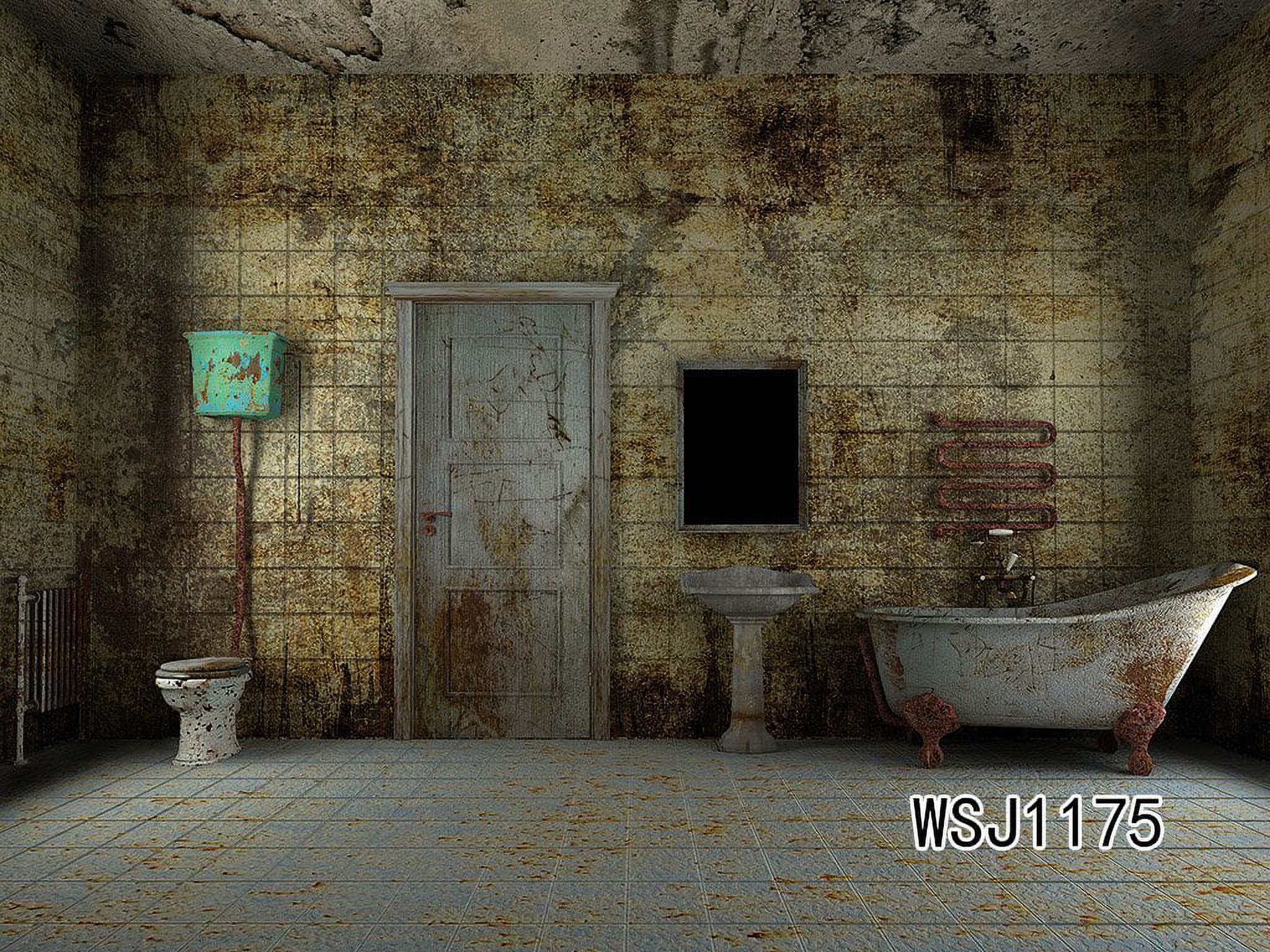 HelloDecor 7x5ft A Rusty Room on Halloween Photography Backdrop Studio ...