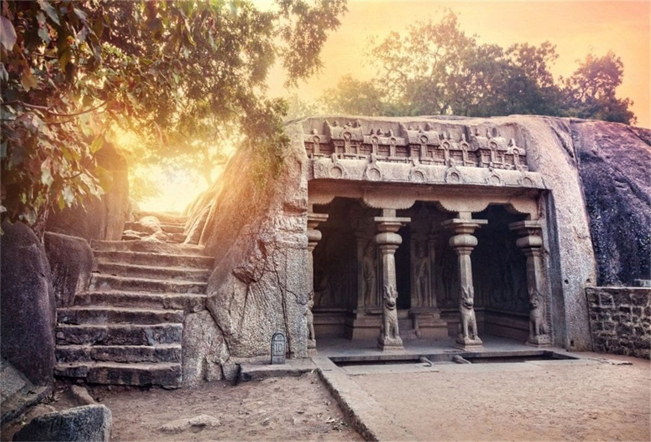 HelloDecor 7x5ft Ancient Architecture Backdrop Old Ruin Stairs ...