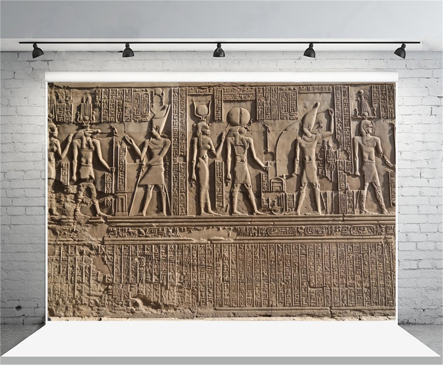 HelloDecor 7x5ft Ancient Egyptian Temple Mural Backdrop Totem Belief ...