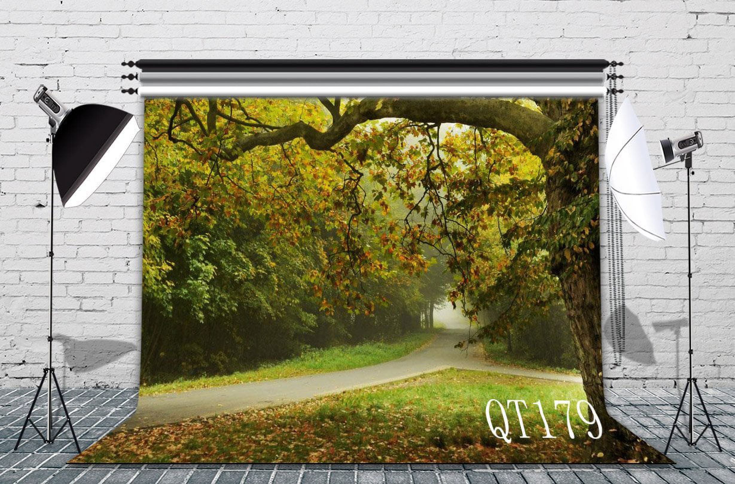 HelloDecor 7x5ft Autumn Forest Scenery Photo Backdrop Fall Photography ...