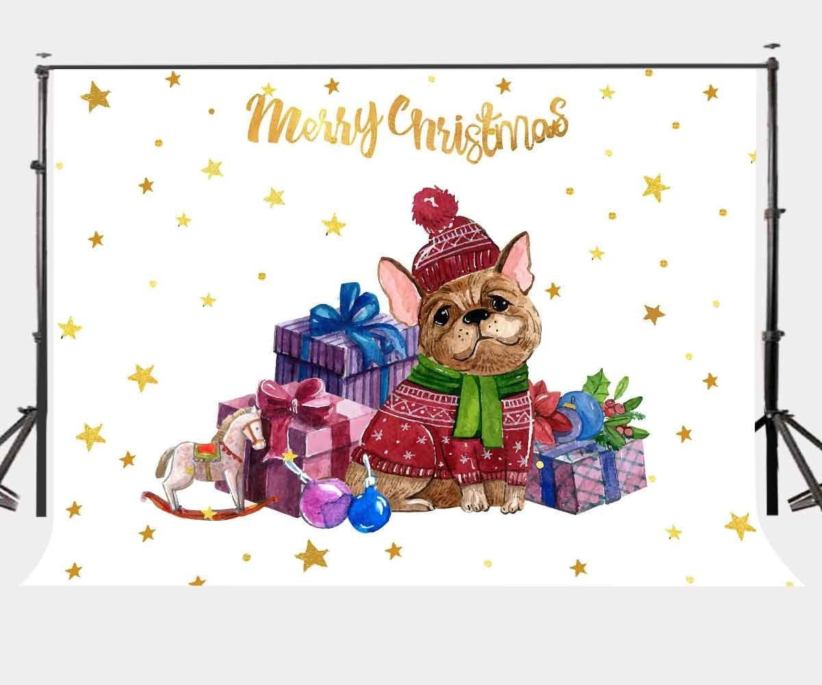 HelloDecor 7x5ft Cartoon Christmas Theme Backdrop Christmas Gifts ...