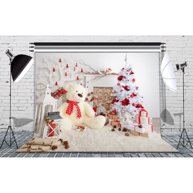 HelloDecor 7x5ft Children Christmas Backdrop Theme Christmas Tree ...