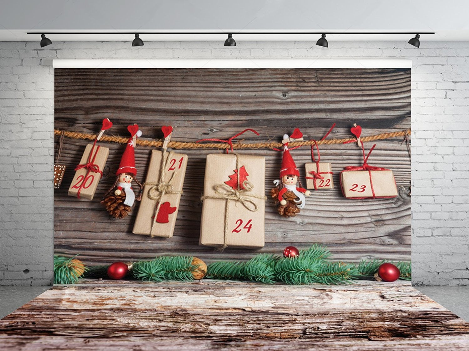 HelloDecor 7x5ft Christmas Backdrop Theme Photography Backdrops Studio ...