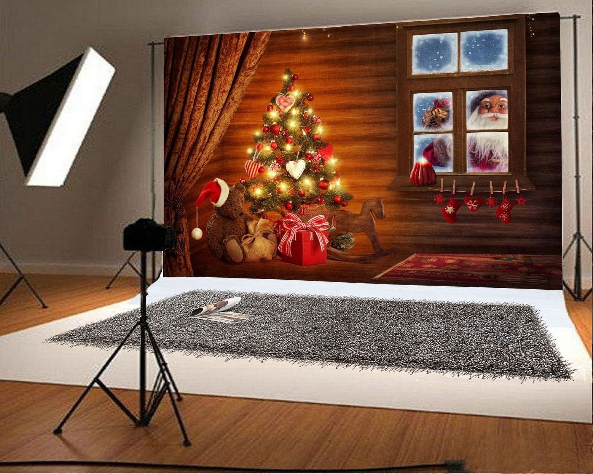 HelloDecor 7x5ft Christmas Backgrounds For Photography Santa Claus and ...