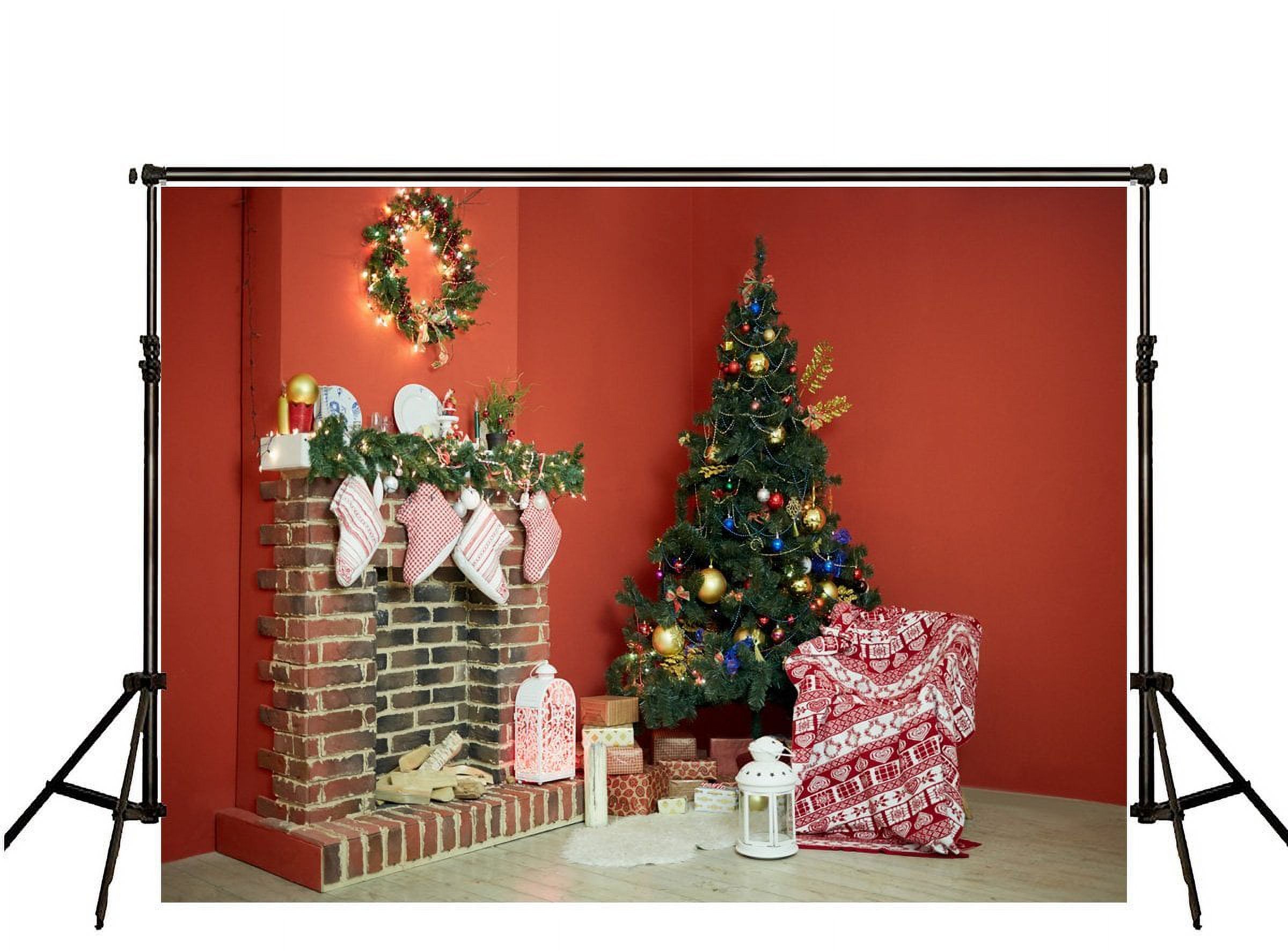 HelloDecor 7x5ft Christmas Photography Backdrops Christmas Tree and ...