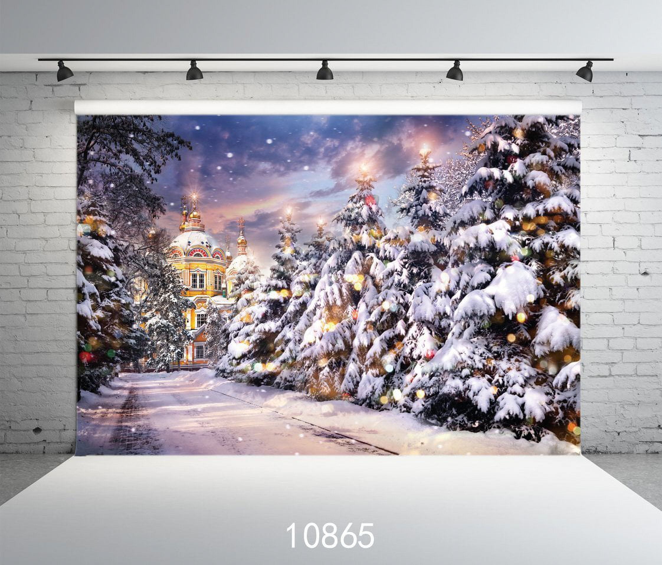 HelloDecor 7x5ft Christmas Photography Backdrops Fantasy Castle ...