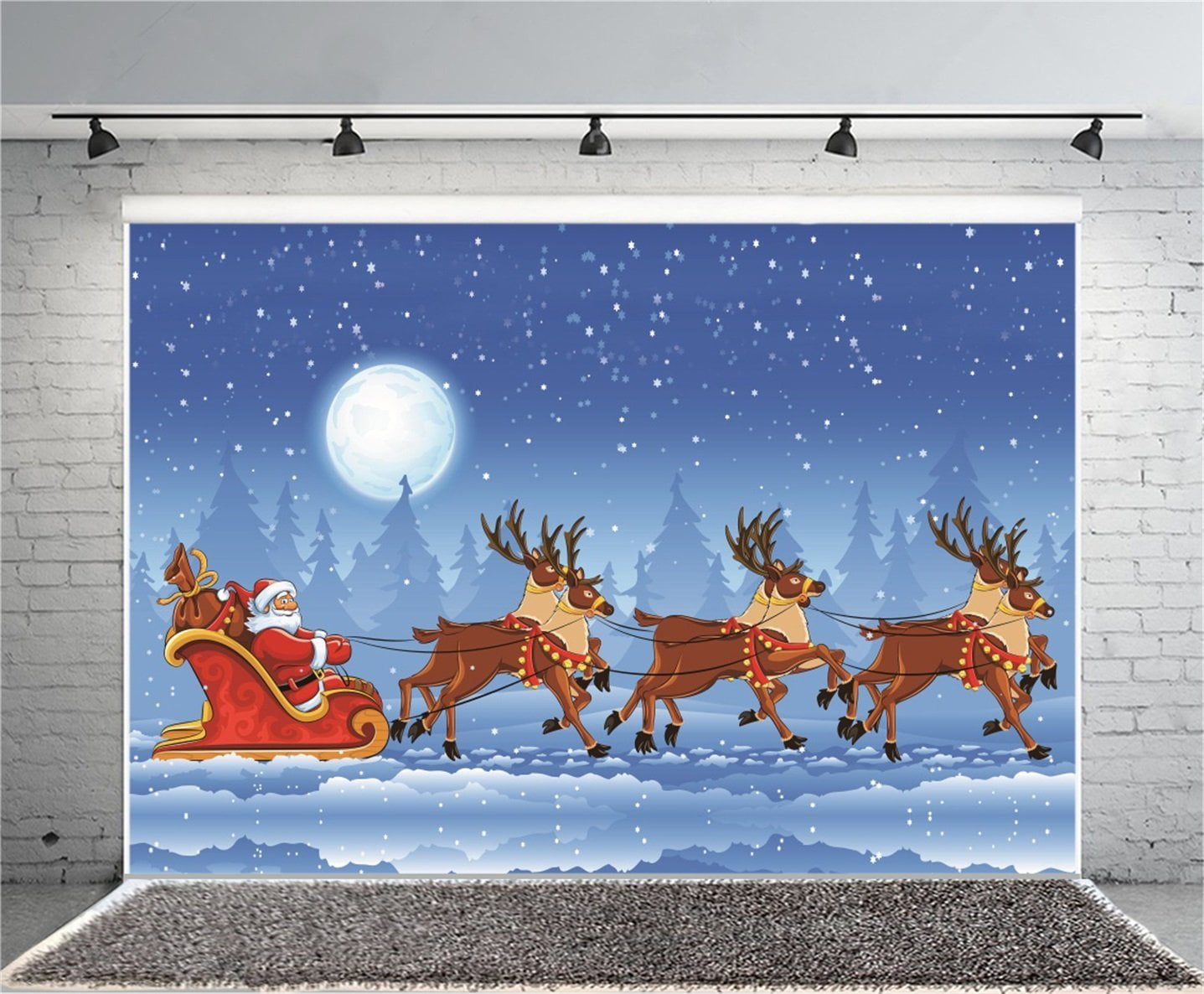 HelloDecor 7x5ft Christmas Photography Background Snowflake Backdrop ...