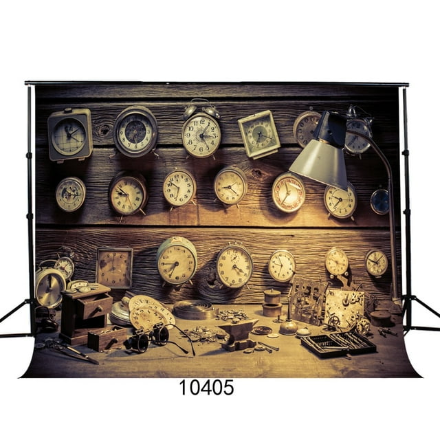 HelloDecor 7x5ft Clock Time Board Photography Backdrops Photo ...